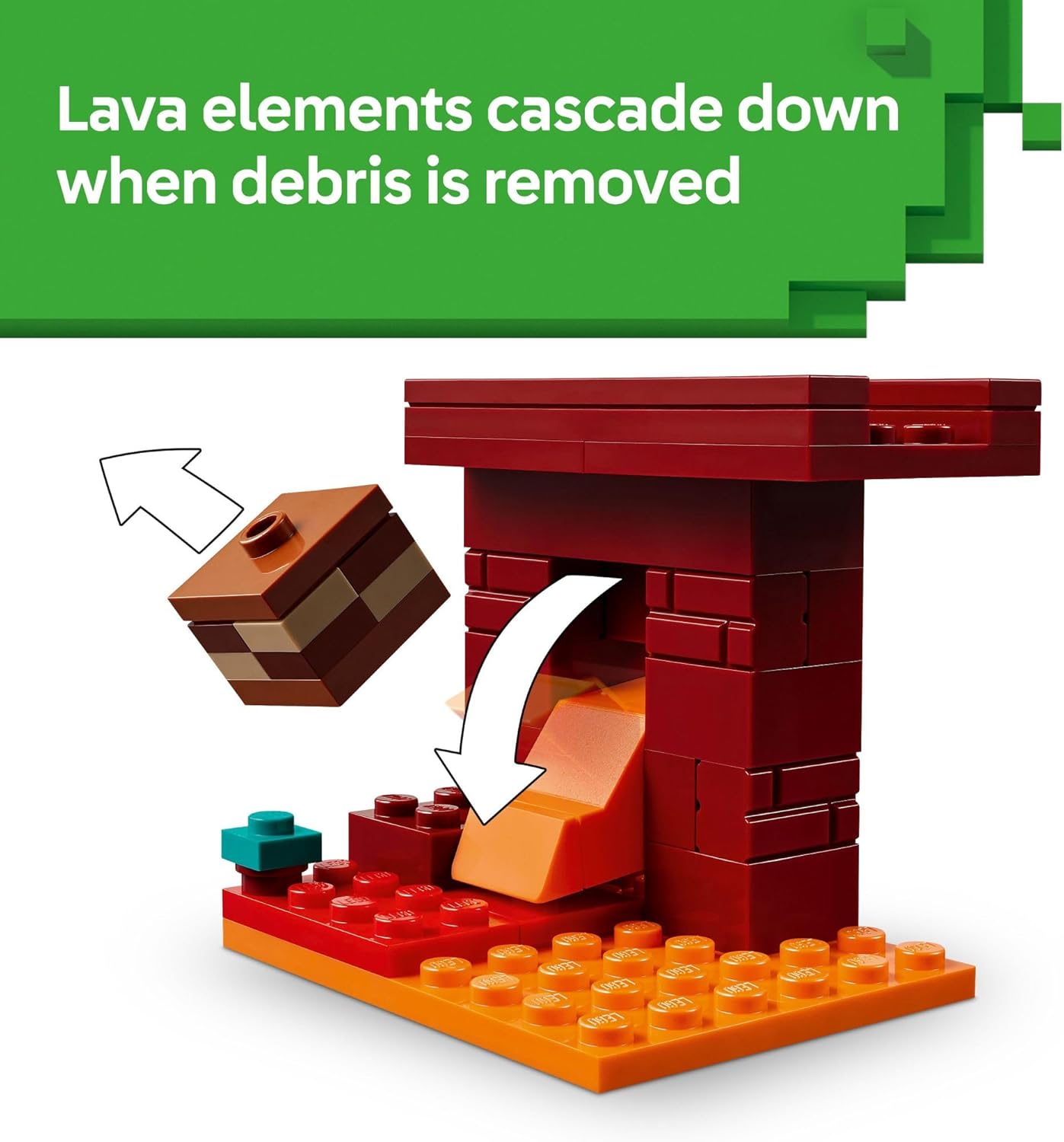 LEGO Minecraft The Nether Lava Battle Toy and Playset - ZONA DE GEEK